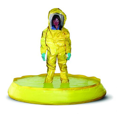 SpillNEST Decontamination Pool with Drain, 100 Gallon Capacity, Yellow