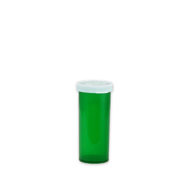 Green Pharmacy Vials, Easy Snap-Caps, Green, 8 dram (30mL), case/500