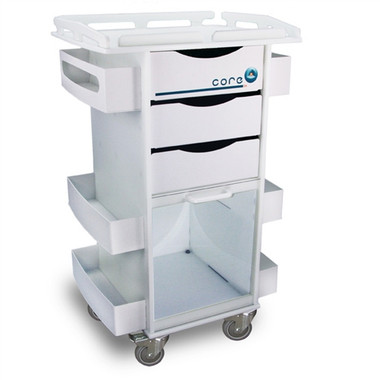 Core DX Storage Cart with Security-Railed Top by TrippNT