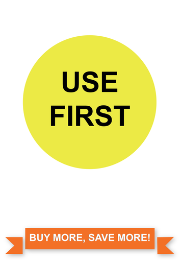 Food labels-Use First Labels-24mm*24mm, 500 labels/roll, Removable