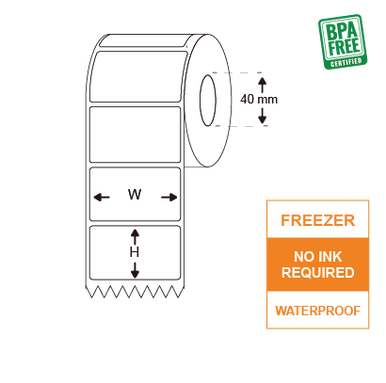 Direct Thermal Synthetic Labels 100mm(W)*73mm(H), Freezer labels ...