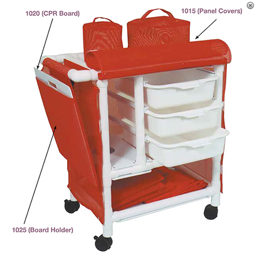 MJM | Panels mesh or solid vinyl for Emergency Crash Cart # 1015