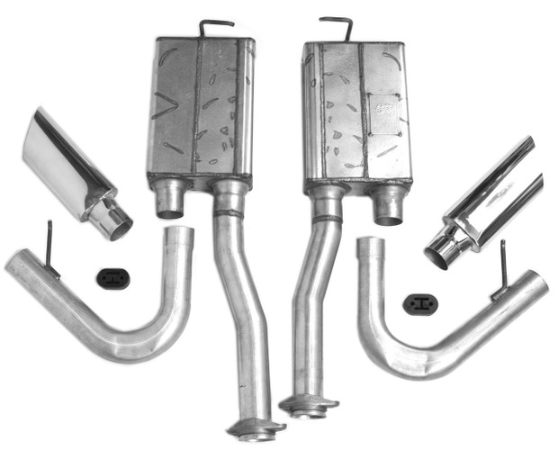 1996 2005 Mustang Side Exhaust with SpinTech Mufflers and Tips