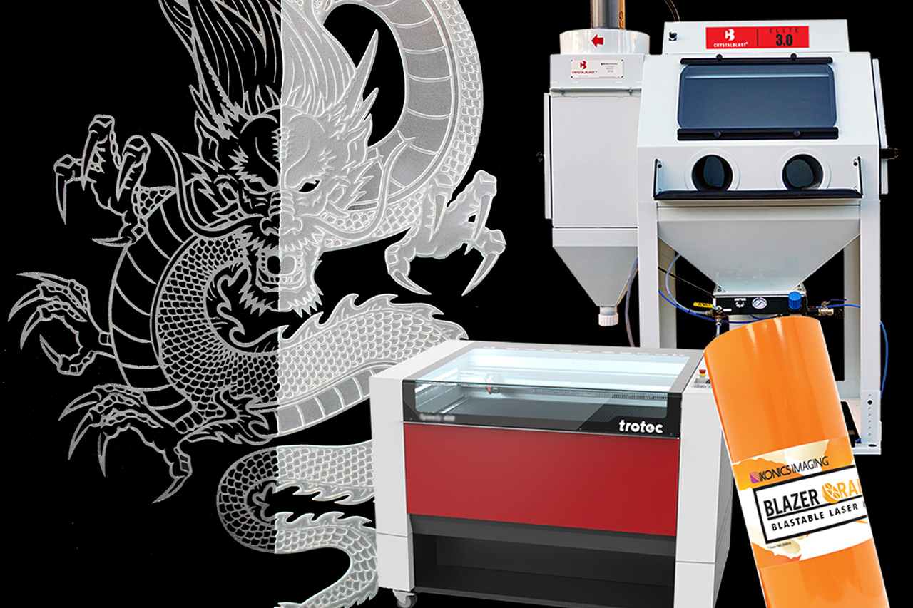Blazering 101 Workshop: Combine Sandblasting With Laser Engraving ...