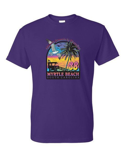 T-Shirt XL 2XL 3XL - CLASSIC SUNSET MYRTLE BEACH - FUN RESORT Adult