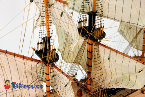 AMERIGO VESPUCCI LARGE 48" FULLY BUILT TALL SHIP MUSUEM SHIP MODEL W ...