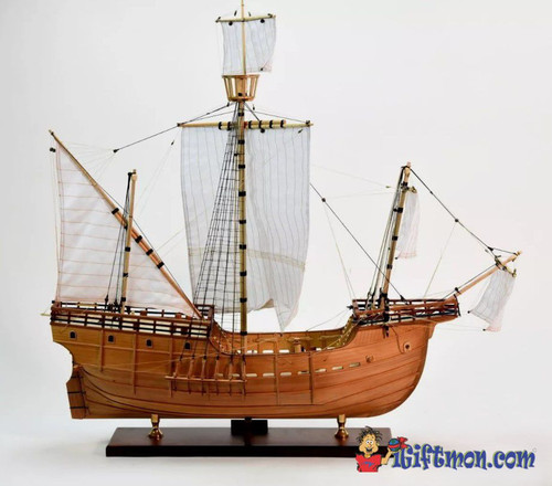 AMERIGO VESPUCCI LARGE 48" tall sailing ship fully built museum quality ...