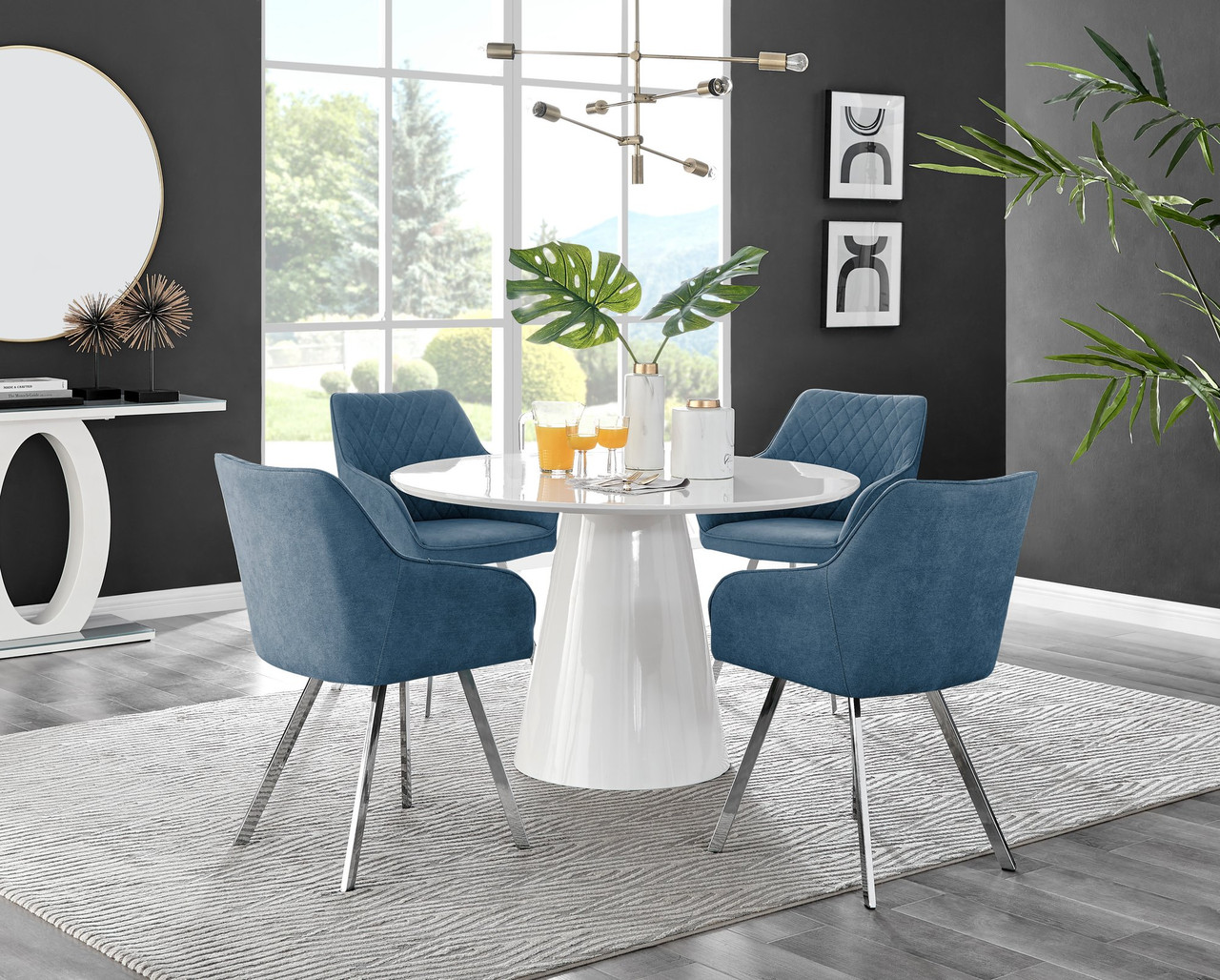 Dining room chairs for round table store