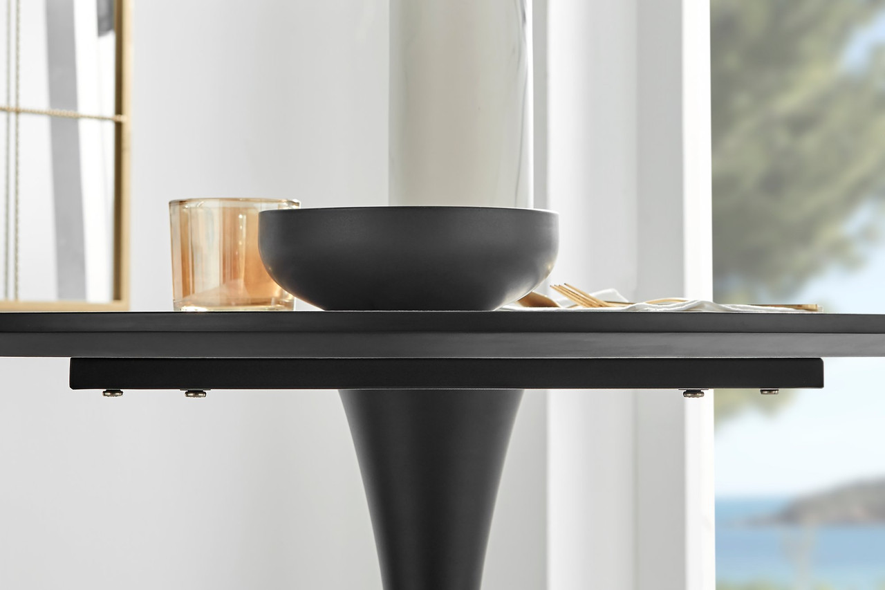 Elina White Marble Effect Round Dining Table & 2 Pesaro Gold Leg Chairs ...