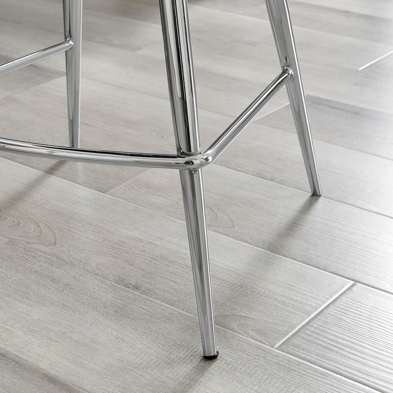 Pesaro Silver Leg Mustard Velvet Bar Chair | Dining Chair