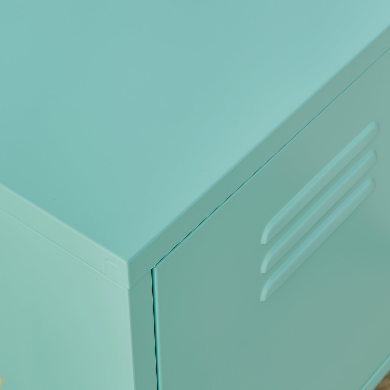Teksi Light Blue Metal Bedside Table | Bedroom Furniture
