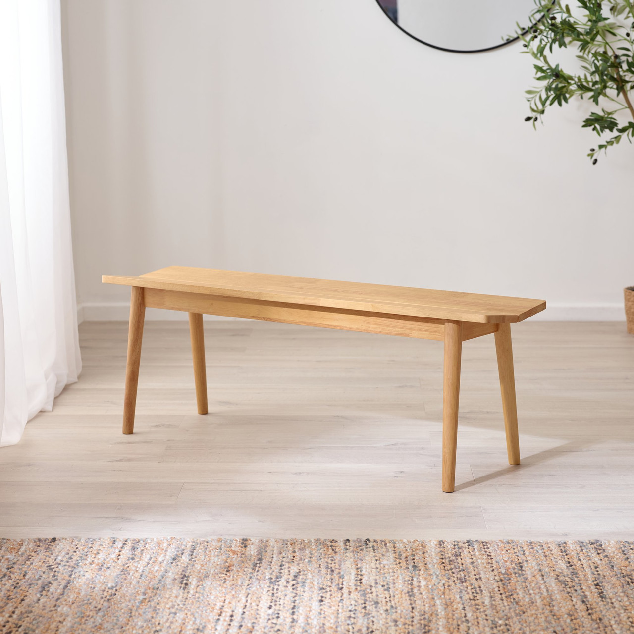 Lynton Large Solid Wood Oak Dining Bench | Dining Chairs