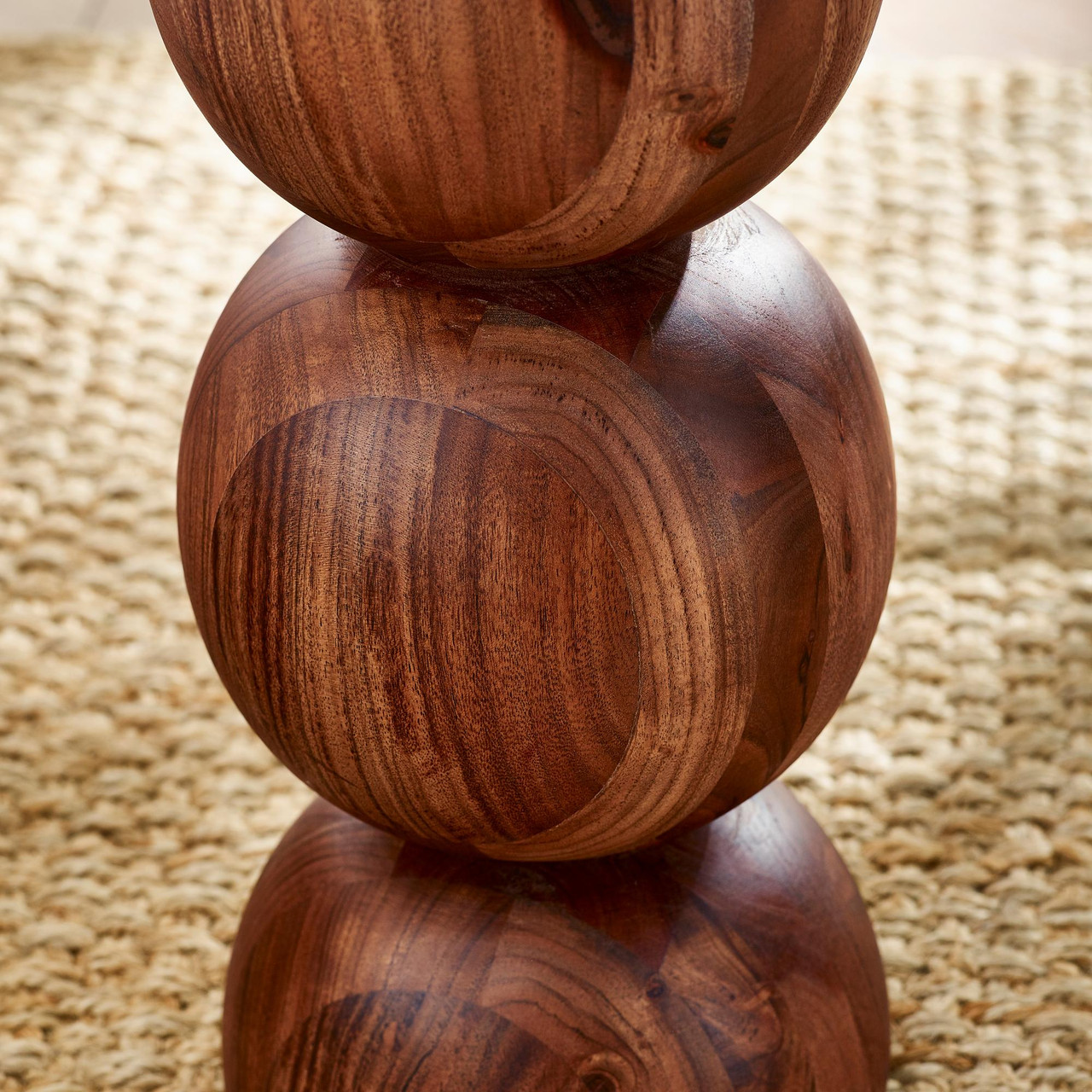 Veer Black Marble Wood Side Table | Living Room Furniture