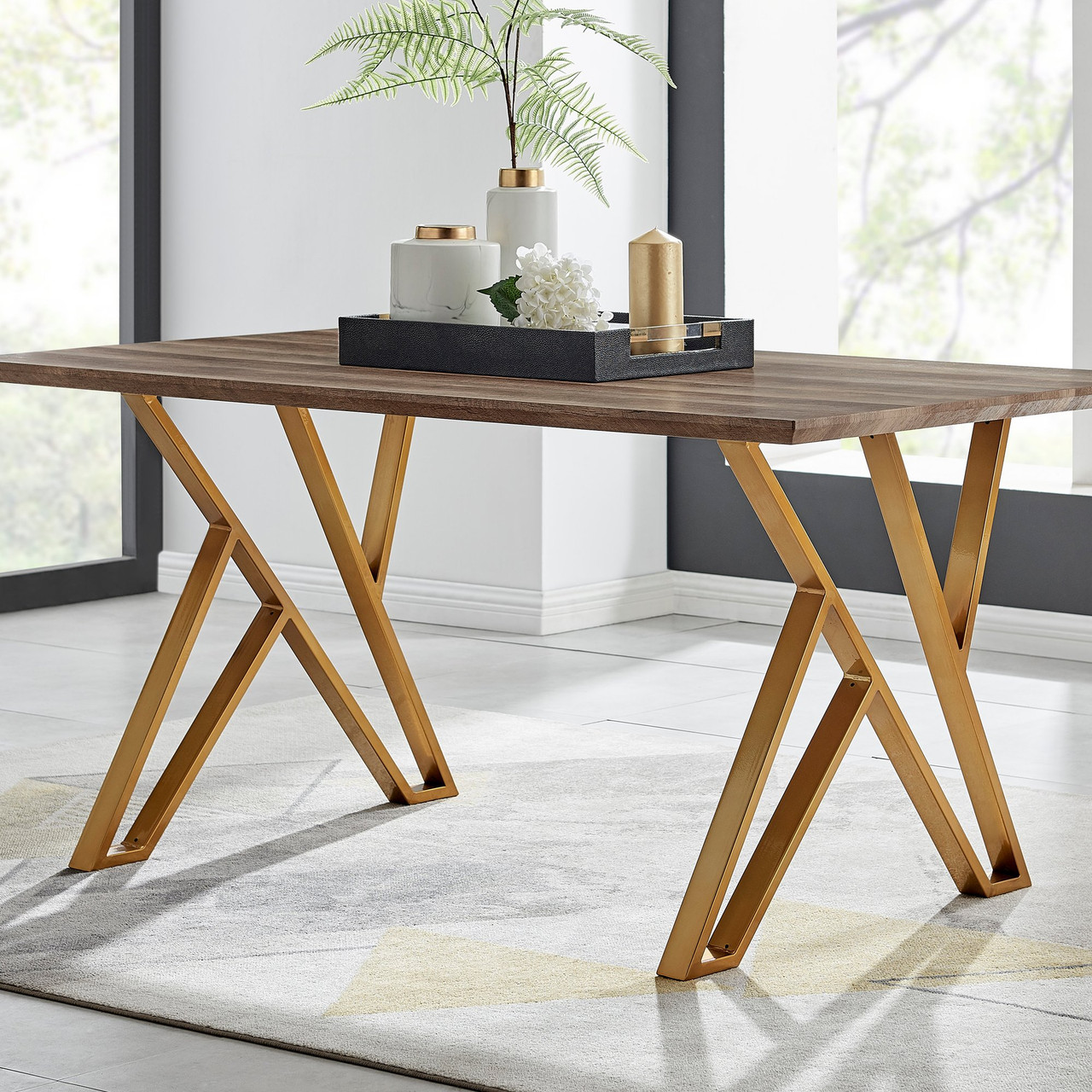 Gold dining table legs store