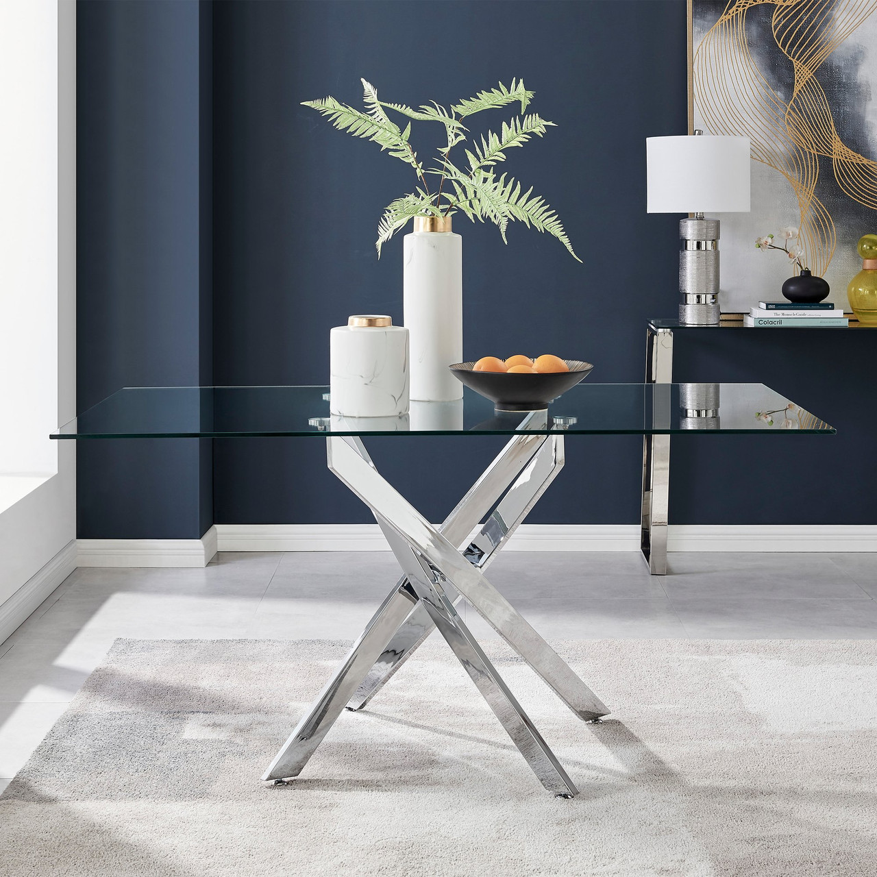 Furniture box glass dining table store