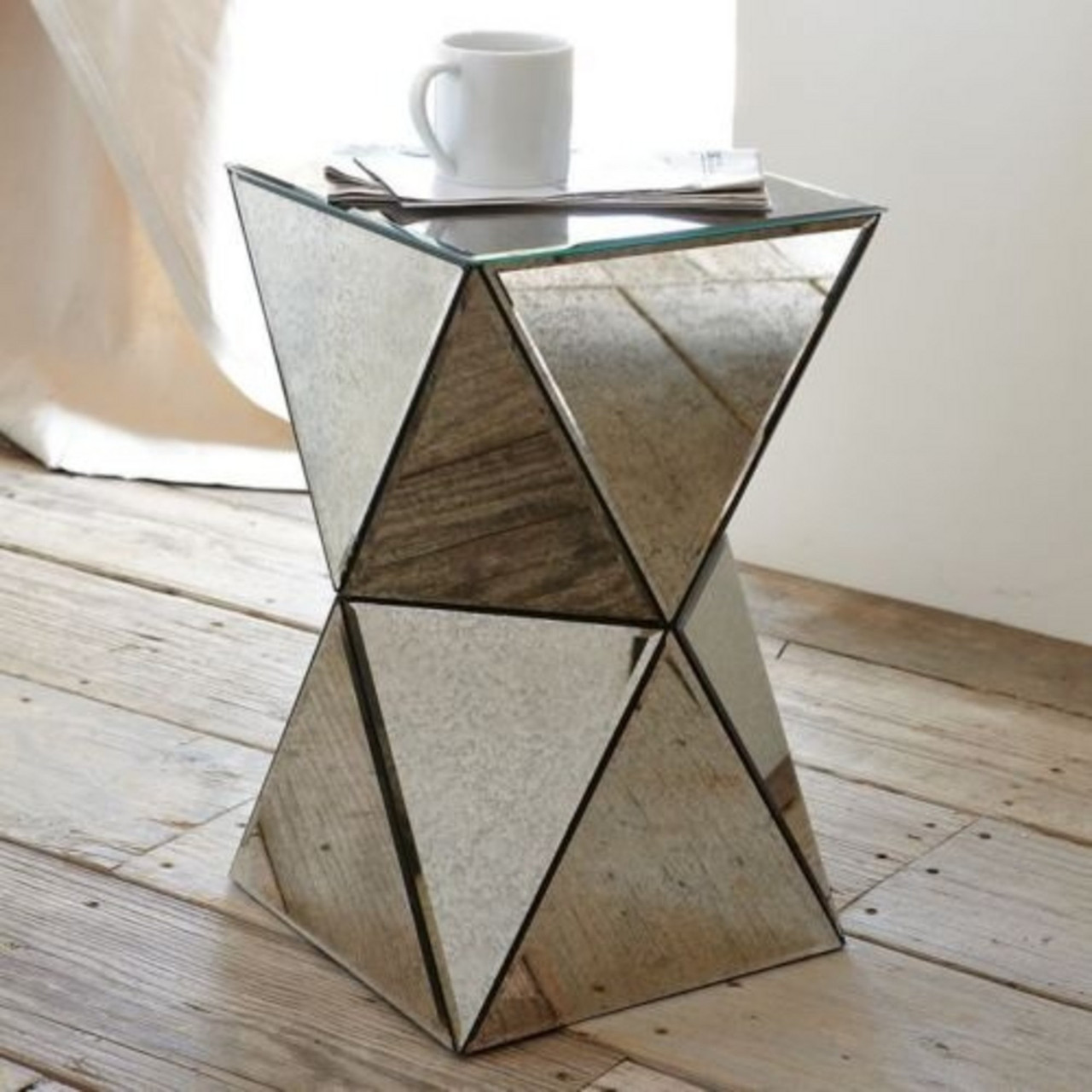 Mirrored side table very store