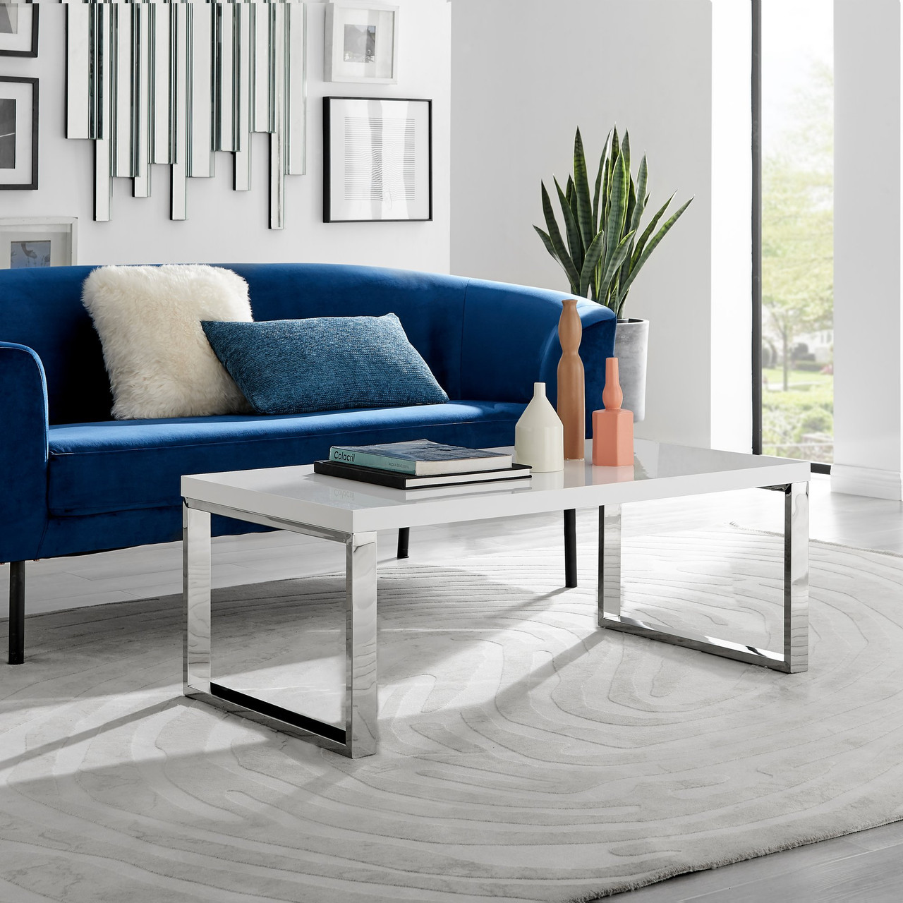 Coffee Table Chrome Legs Terrano Coffee Table