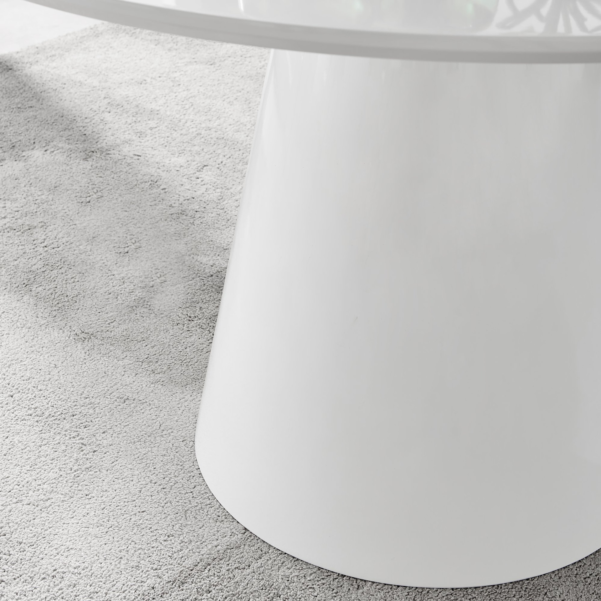 Palma White High Gloss Round Dining Table & Nora Silver Leg Chairs ...