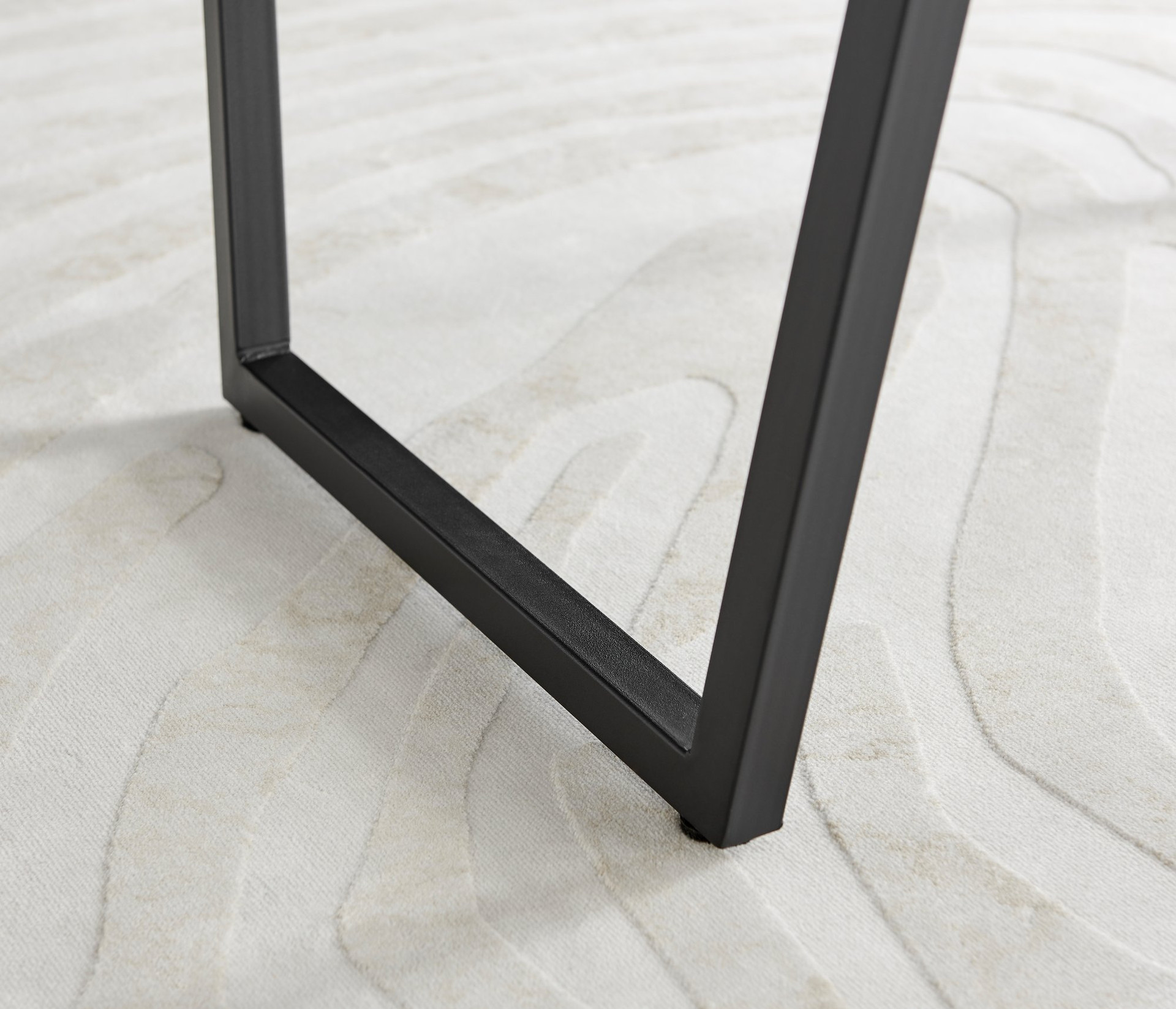 Carson Square White Marble Table Black Legs & 6 Pesaro Black Leg Chairs ...