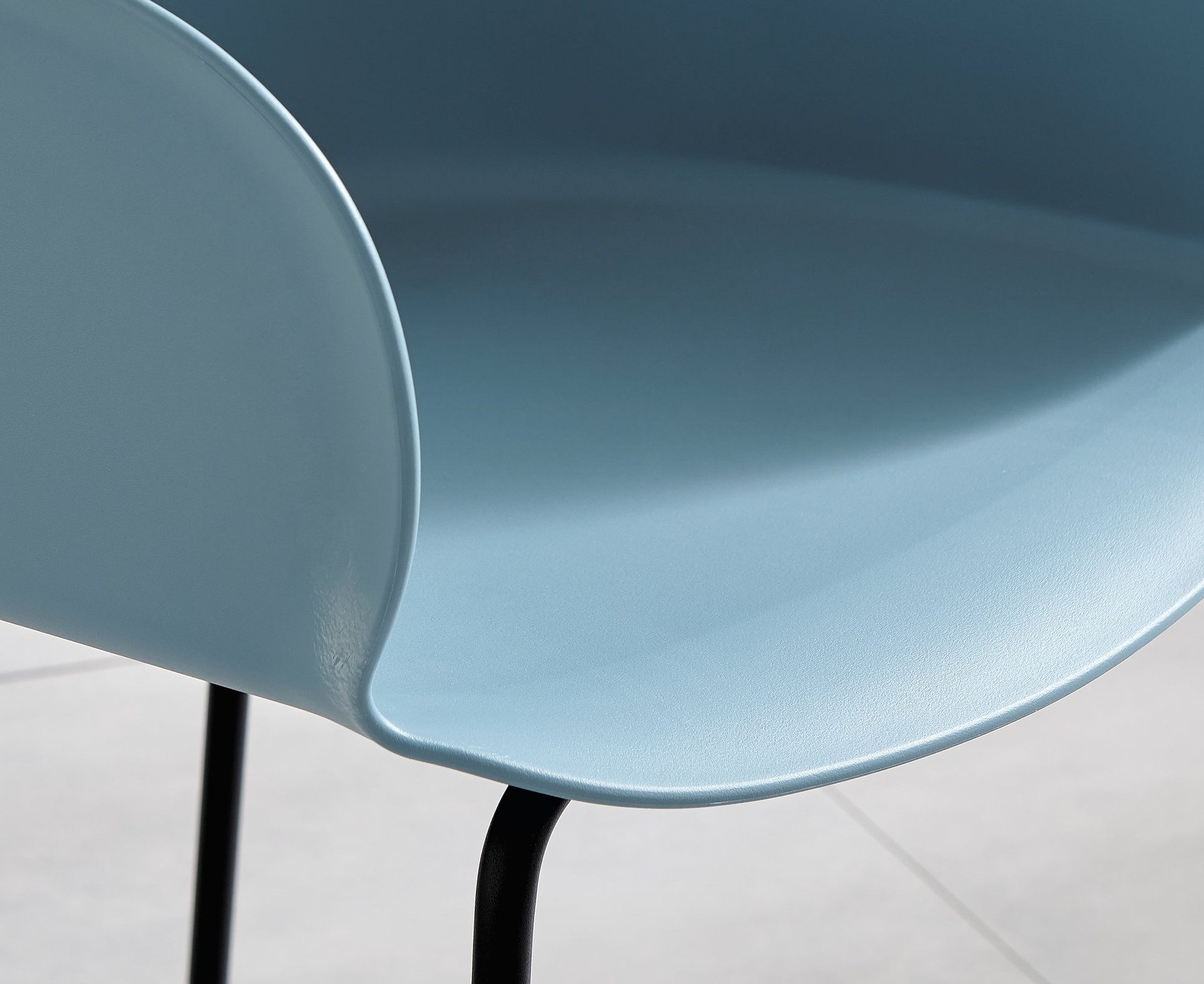Harper Blue Dining Chair Black Legs | Dining Chairs