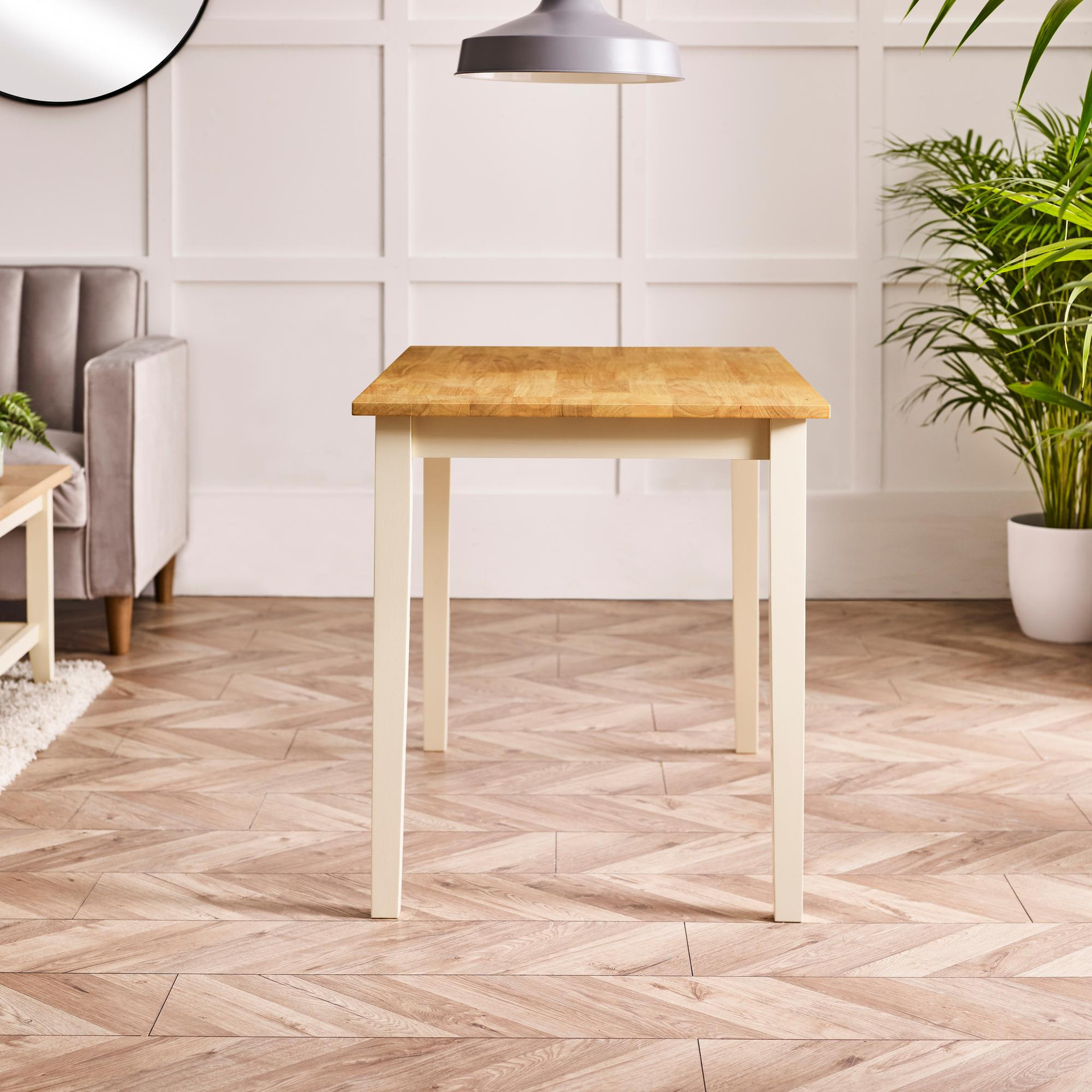 Salcombe Small Rectangular Wooden Table & 2 Tenby Small Benches ...