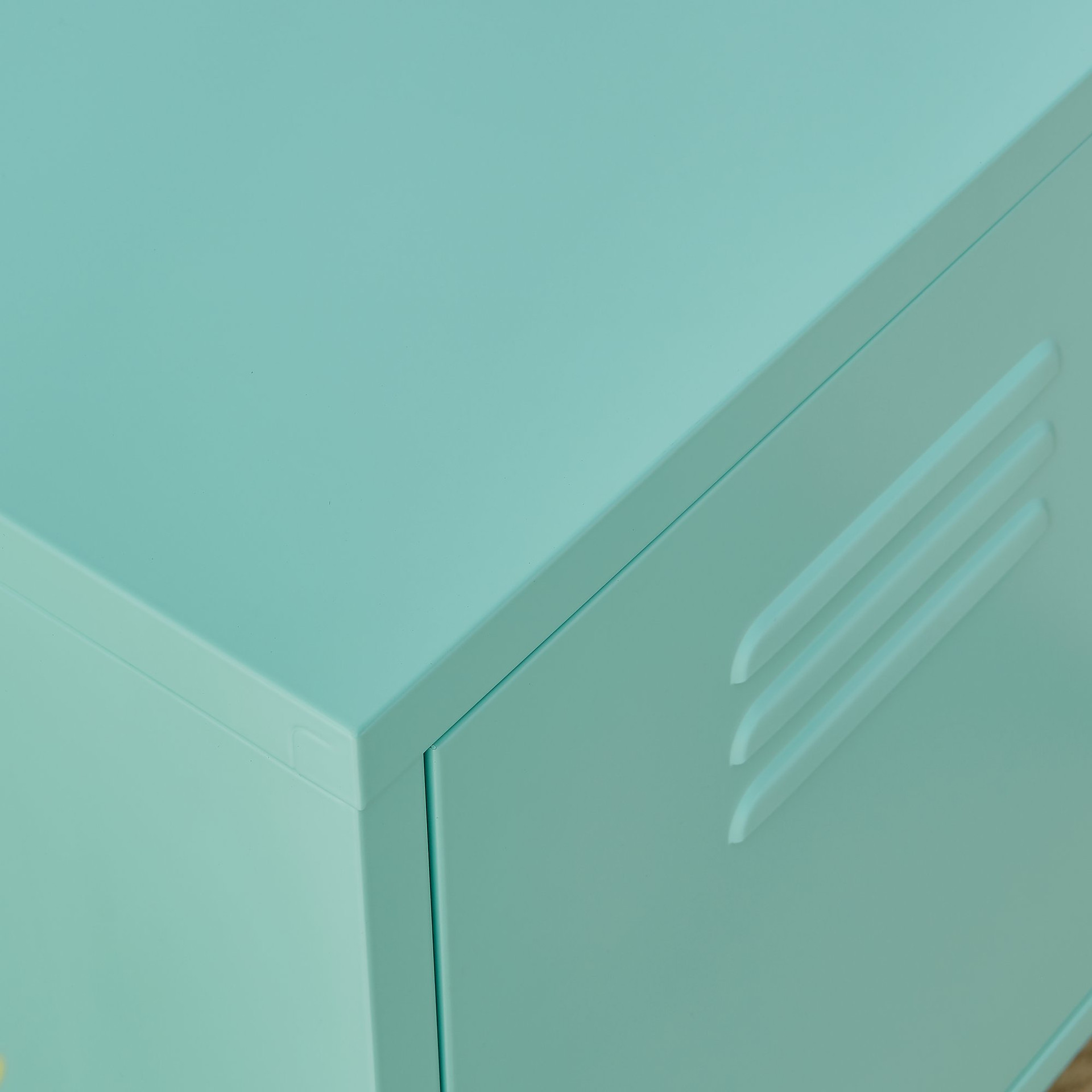 Teksi Light Blue Metal Bedside Table | Bedroom Furniture