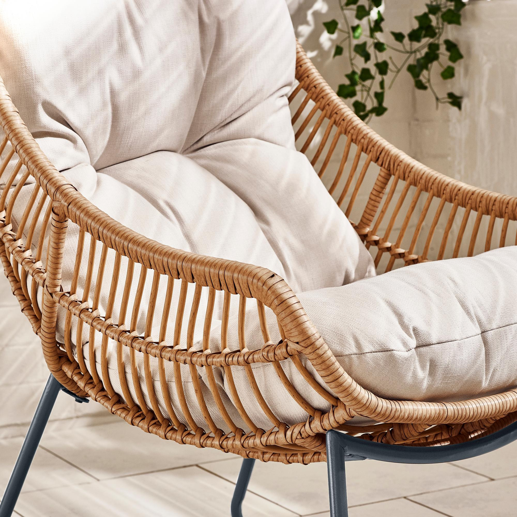 Tahiti Natural Beige Outdoor Rattan Chair | Garden Furniture