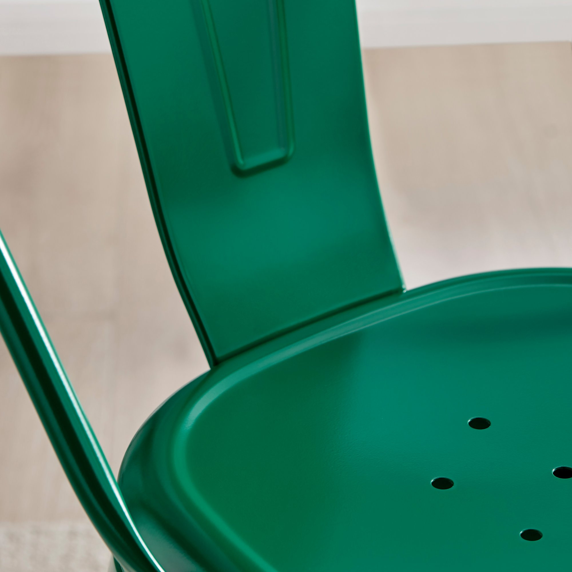 2x Colton Tolix Green Metal Dining Chair | Dining Room