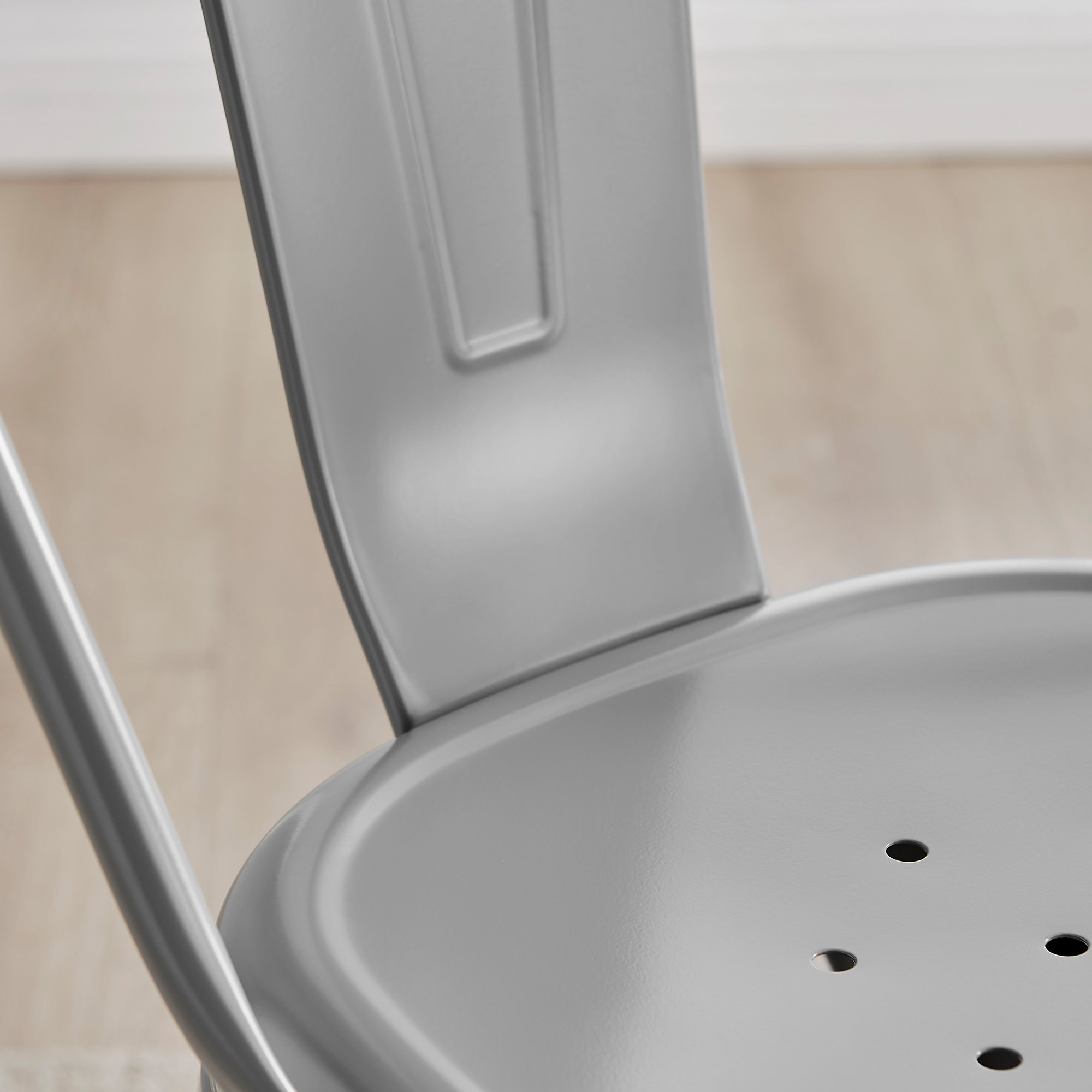 2x Colton Tolix Grey Metal Dining Chair | Dining Room