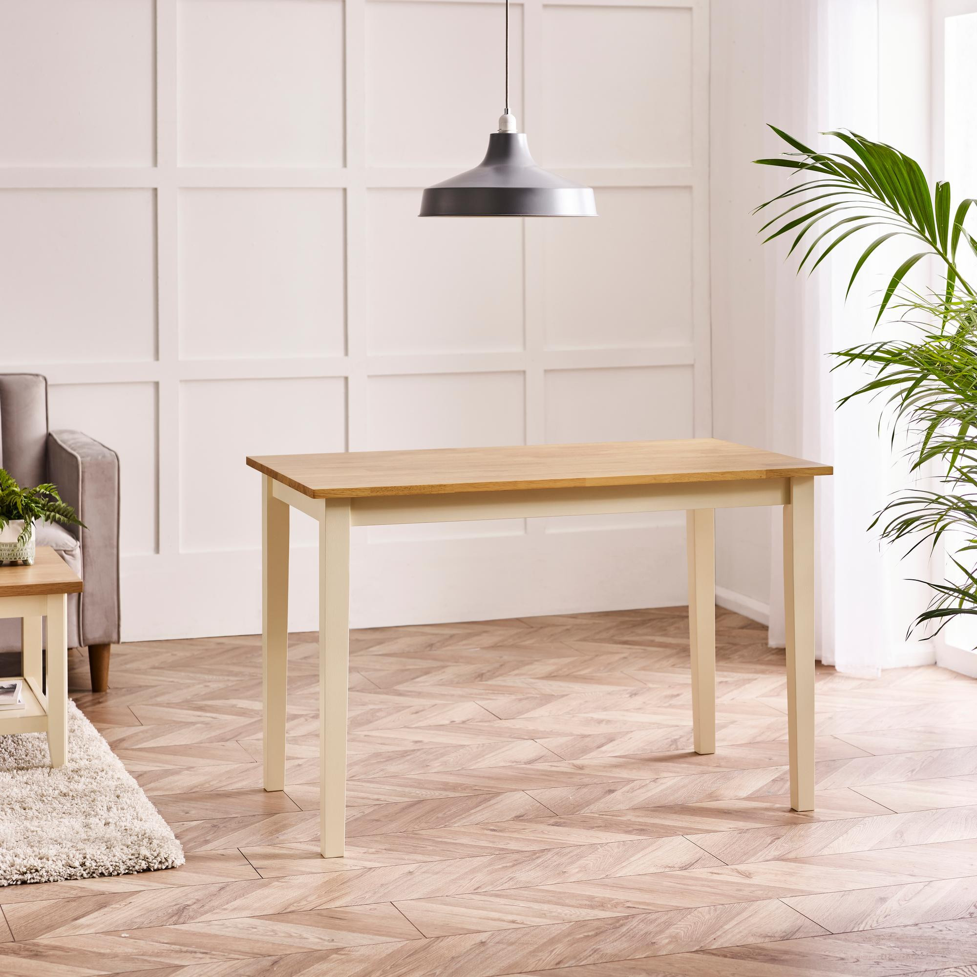 Salcombe Small Rectangular Wooden Table & 2 Tenby Small Benches ...