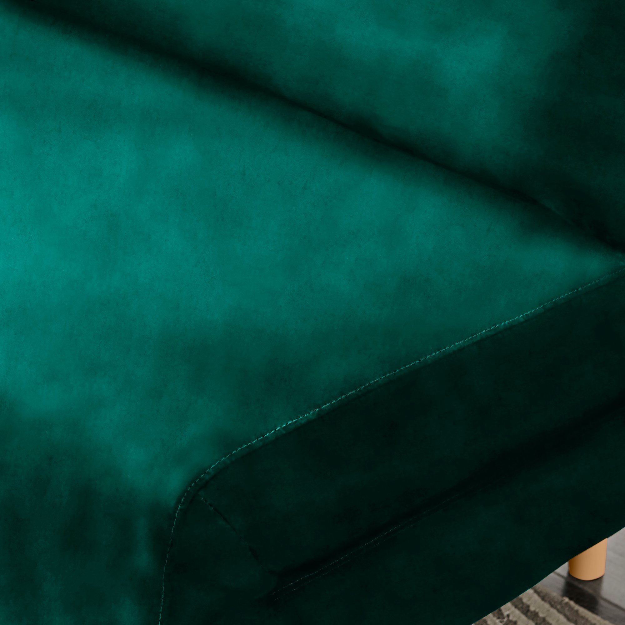 Bobby Folding Sofa Bed Green Velvet | Single Sofa Bed