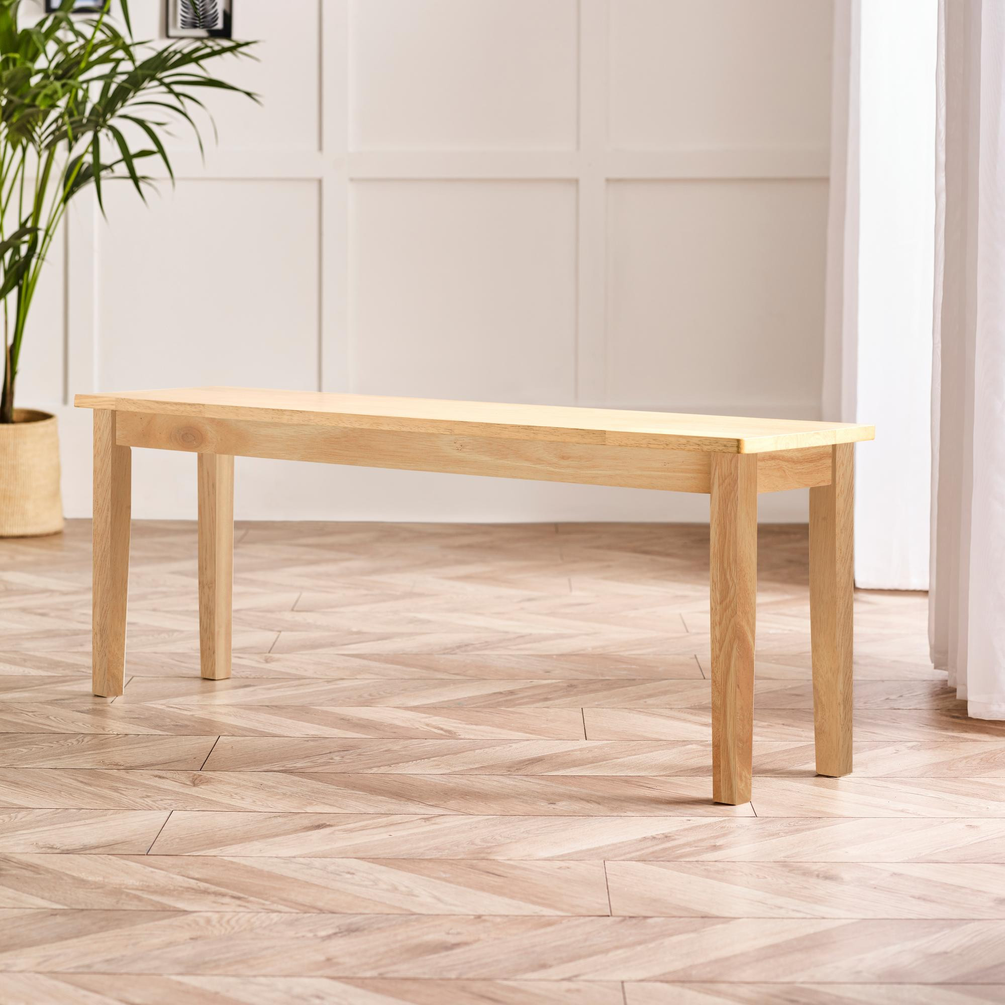 Tenby Large Oak Effect Wood Dining Bench | Dining Chairs