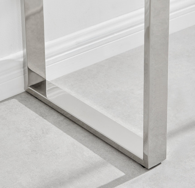 Modern Glass & Chrome Console Table | Furniturebox