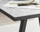 Carson Square White Marble Table Black Legs & 6 Pesaro Black Leg Chairs ...