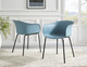 Harper Blue Dining Chair Black Legs | Dining Chairs