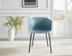 Harper Blue Dining Chair Black Legs | Dining Chairs