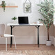 Ivan White Desk Black Legs | Office Furniture
