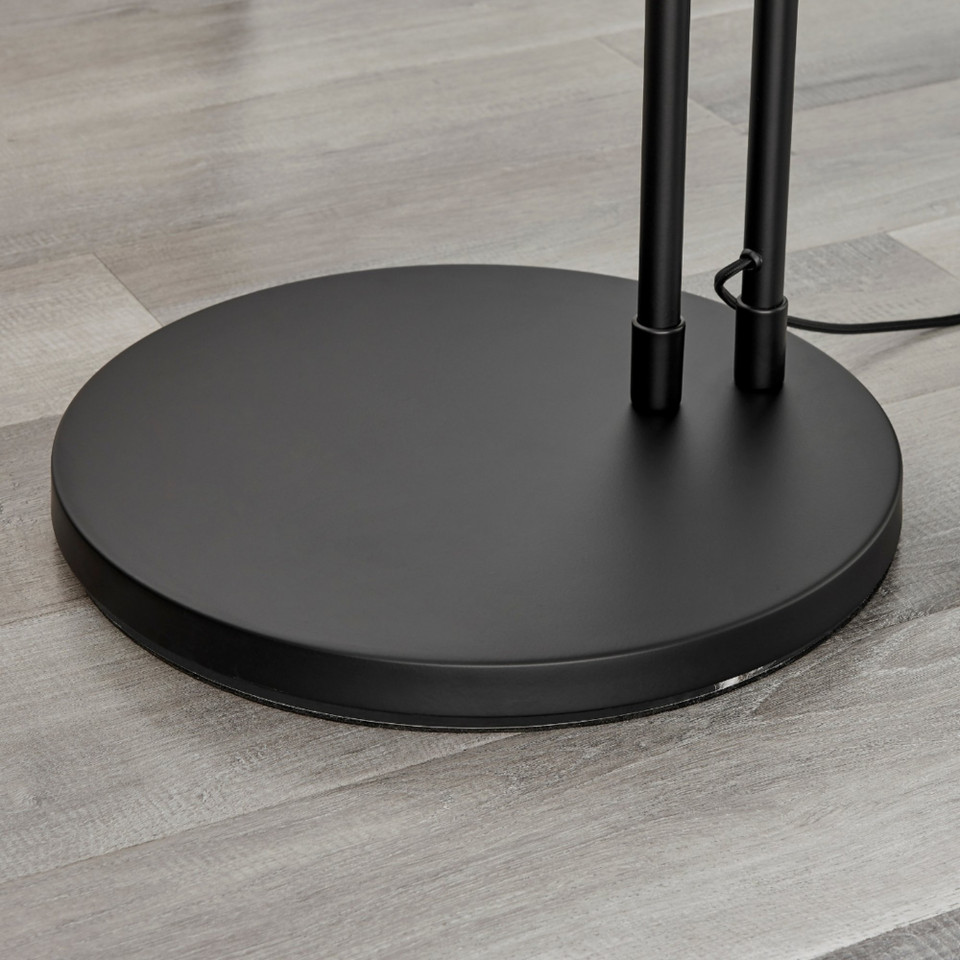 Arc Floor Lamp White Shade Matte Black Base | Arc Lamp