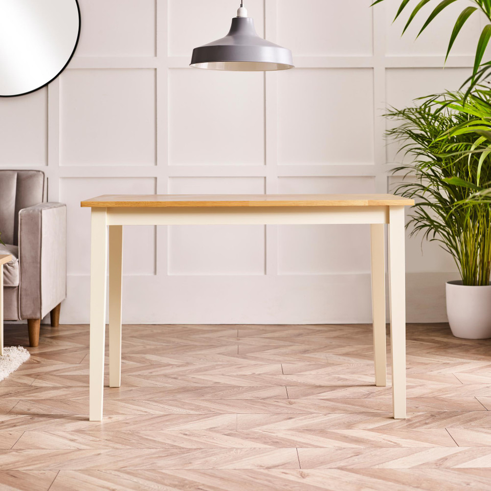 Salcombe Small Rectangular Wooden Table & 2 Tenby Small Benches ...