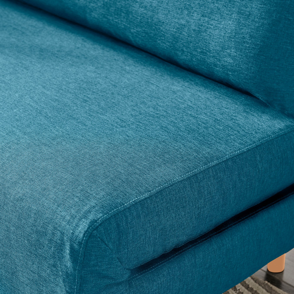 Bobby Folding Sofa Bed Blue Fabric | Double Sofa Bed