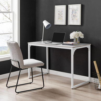 White marble top desk store