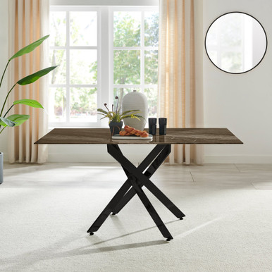 Black leg dining table store