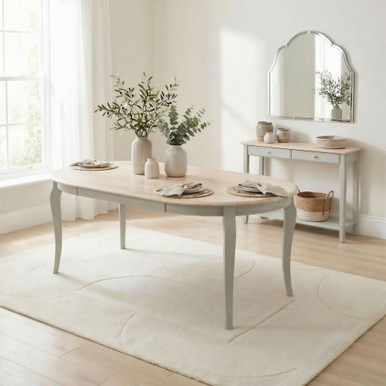 Newport Round White Wood 6 Seat Table | Dining Furniture