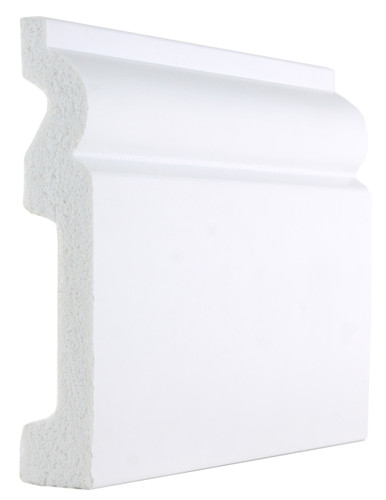 White Plastic PVC Torus Skirting Boards -120mm x 20mm x 2900mm - Unique ...
