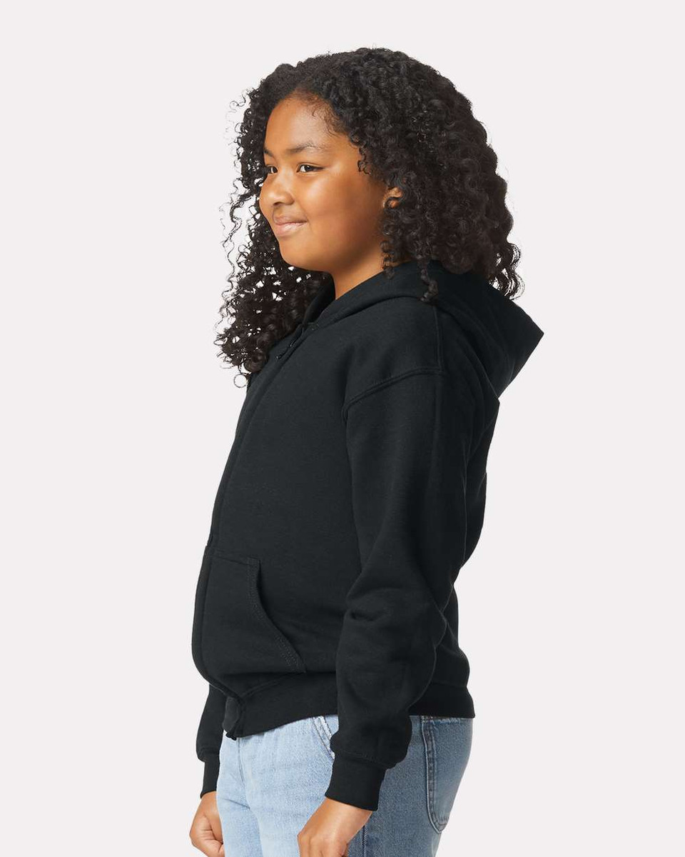 Gildan 18600B Heavy Blend™ Youth Full-Zip Hooded Sweatshirt - T-shirt.ca