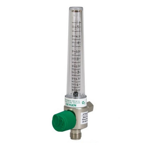 Precision Medical 1MFA3502-L 1MFA SERIES,FLOWMETER,CHROME,O2,5LPM,DISS HEX