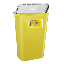 Bemis Health Care 211-040 Chemo Container, 11 Gal, Yellow, 6/cs , case