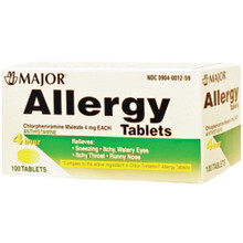 Major Pharmaceuticals 700459 Allergy Tablets, 4mg, 100s, Compare to ...