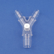 NovoSci 342334-000 Y Connector, 3/8" x 3/8" x 1/2" with Luer, Case of 25