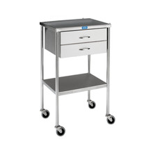 Pedigo SG-80-C-SS Table 16 x 20 with Shelf, 2 Drawers & No Rail